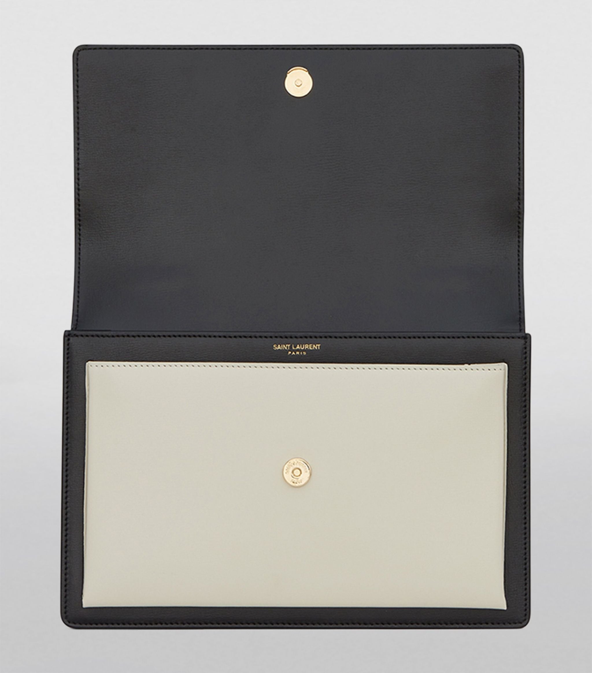 Saint Laurent Medium Sunset Bag Cream Black Gold Hardware – EKOLUV